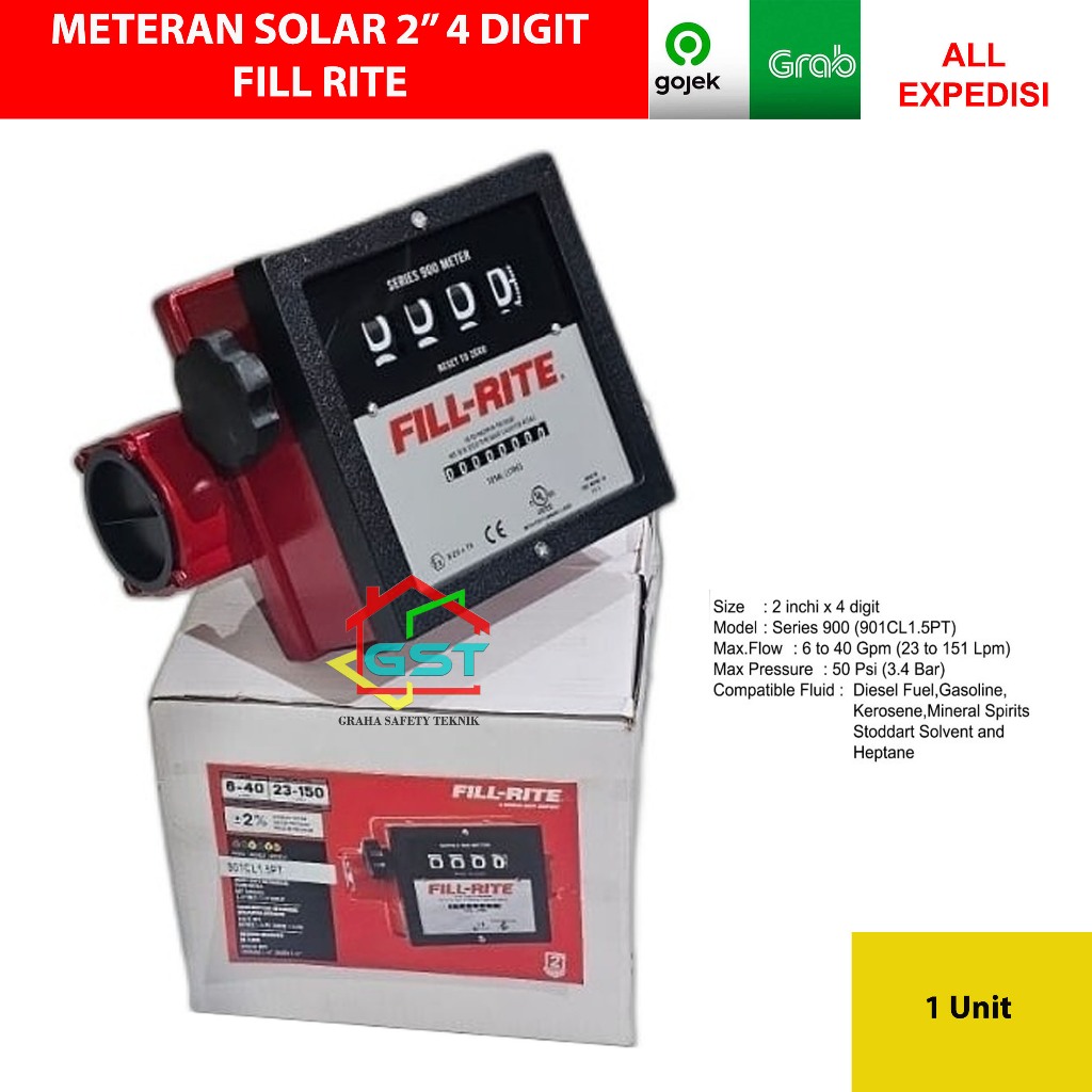 Jual FILLRITE meteran solar 2 inchi 4 digit flow meter 2" 4digit ...