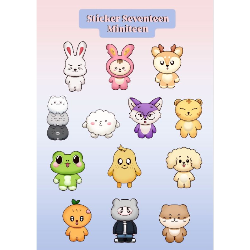 Jual [READY STOCK] Sticker Seventeen Miniteen Fanmade | Shopee Indonesia
