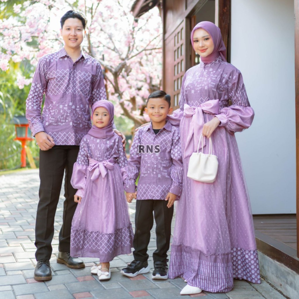 Jual BATIK COUPLE KELUARGA BAHAN KATUN MIX VELVET TILE PREMIUM SARIMBIT ...