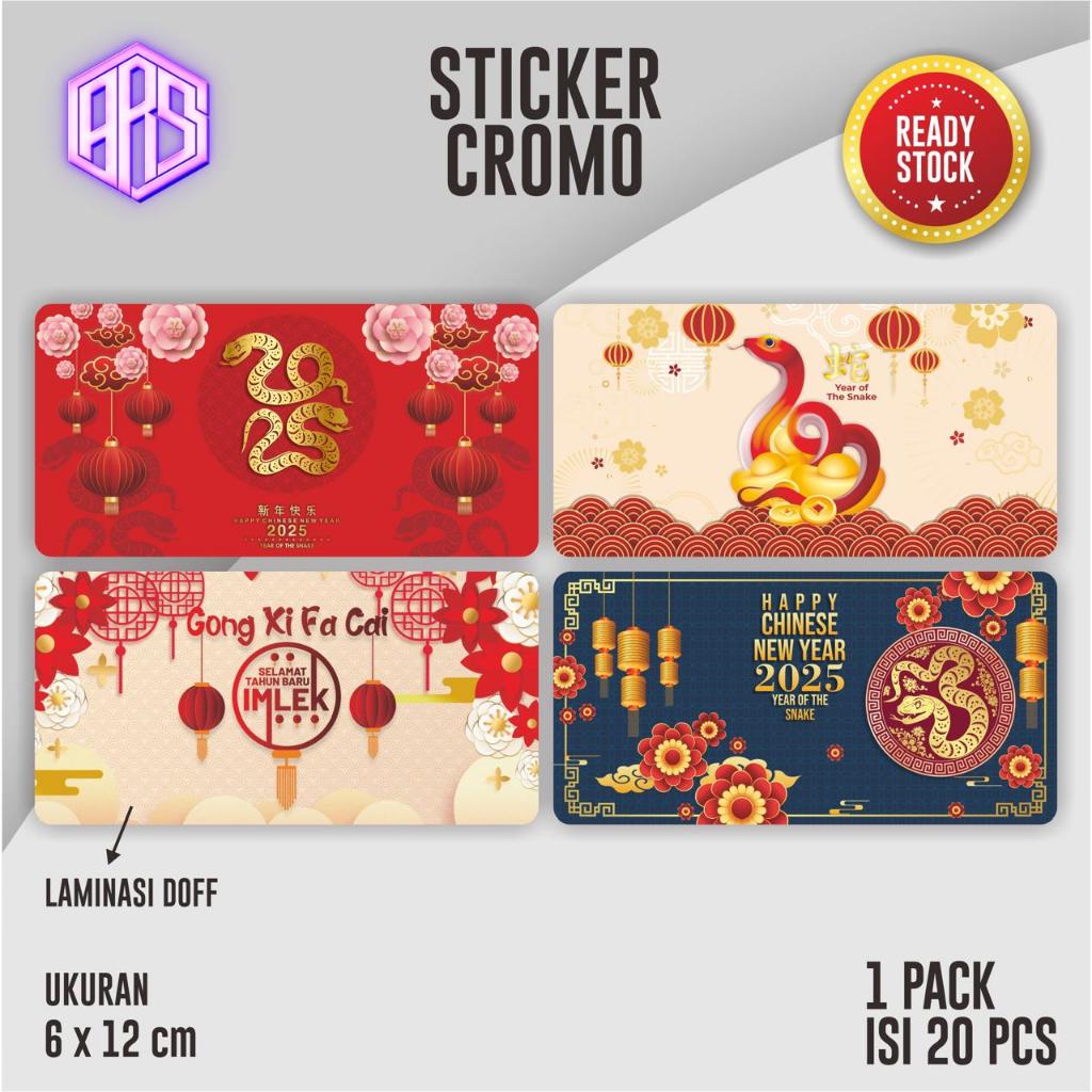 Jual (20Pcs) Sticker Label Imlek CNY 2025 Stiker Chinese New Year ...