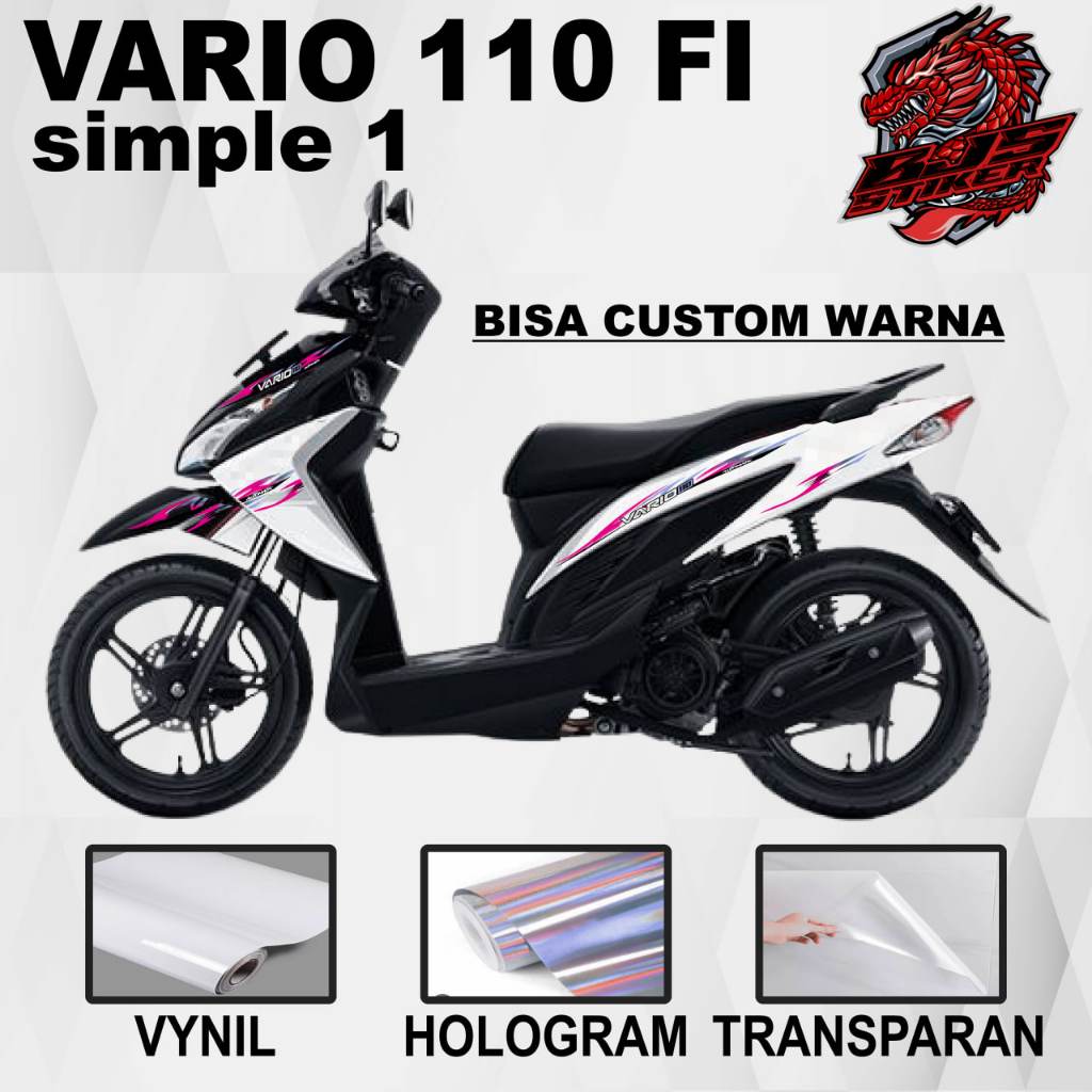 Jual Stiker Sticker Honda Vario 110 fi injeksi simple 1 - Stiker ...
