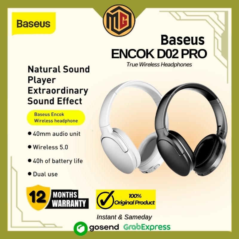 Jual Baseus D02 Pro Foldable Headphone Bluetooth Wireless/Wired V5.0 ...
