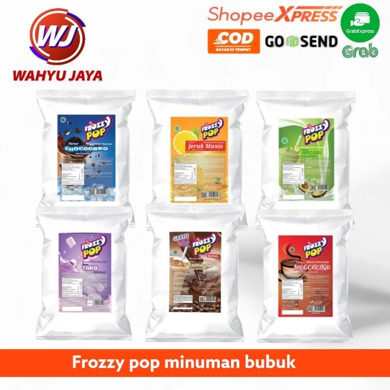 Jual Frozzy pop minuman bubuk 500gram varian rasa | Shopee Indonesia