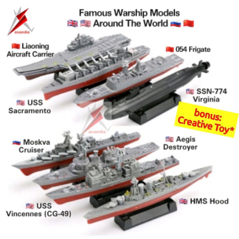Jual Top Promo Model kit kapal HMS Hood Moscow Cruiser UBoat Liaoning ...
