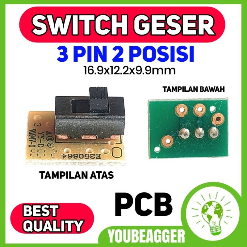 Jual Slide switch 3pin SPDT 2way on off saklar geser 3pin PCB | Shopee Indonesia
