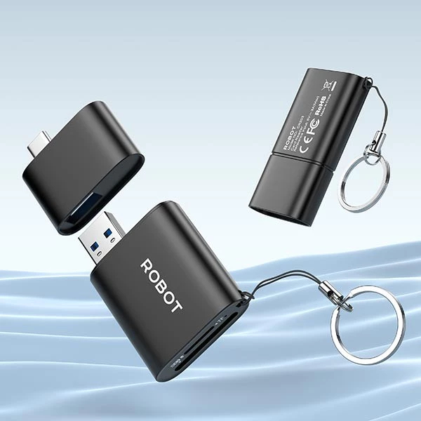 Jual Card Reader ROBOT CR203 USB 3.0 SD TF Black | Shopee Indonesia
