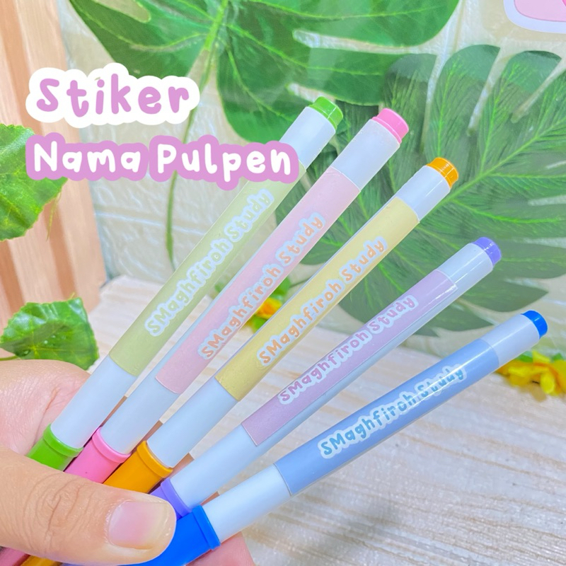 Jual Stiker Nama Pulpen Pensil Spidol Lucu Aesthetic (TULIS NAMA DI ...