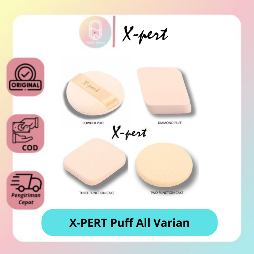 Jual QEILA - X-PERT Puff All Varian | Two Function Cake | Three ...