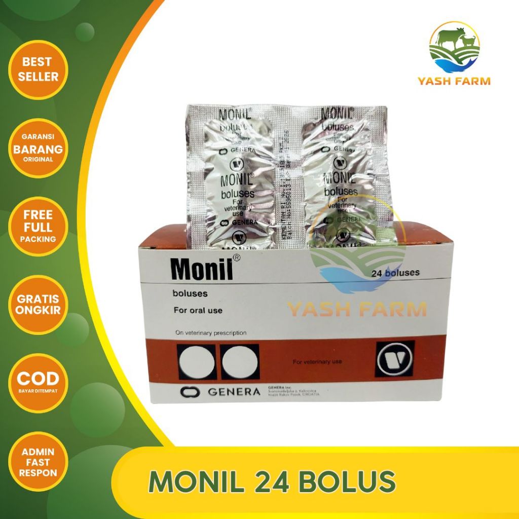 Jual MONIL 24 BOLUS ( 1KOTAK ) - OBAT CACING SAPI KUDA KAMBING | Shopee ...