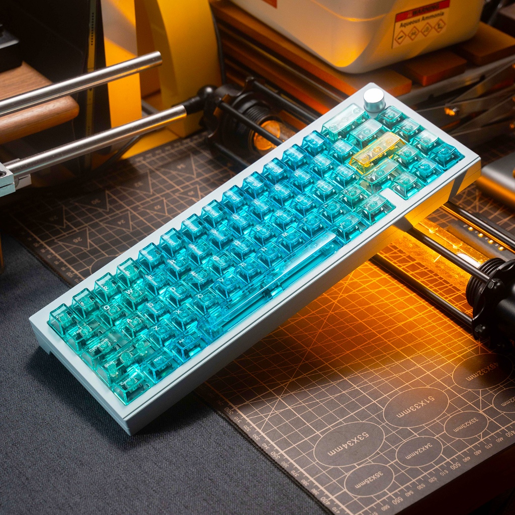 Jual Yongqiu Bening Kristal Keycaps 156 Keys Cherry Profile Transparan ...
