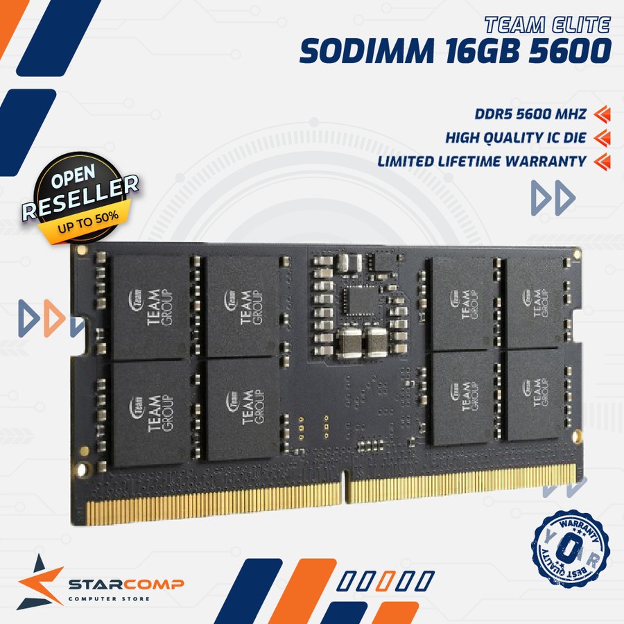 Jual RAM TEAM ELITE DDR5 16GB PC-5600 SODIMM | Shopee Indonesia