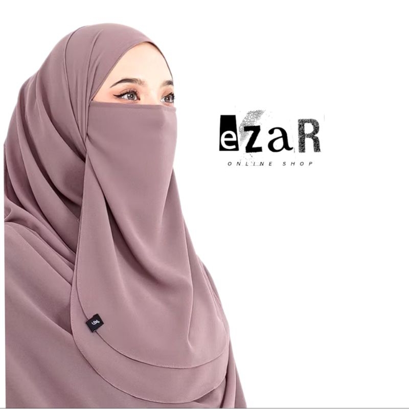 Jual Cadar Niqab 2 Layer Ceruty Babydoll Syar’i Premium Tali Panjang Warna Hitam | Shopee Indonesia
