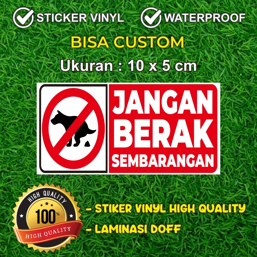 Jual Sticker Kocak Lucu Jangan Berak Sembarangan | Shopee Indonesia