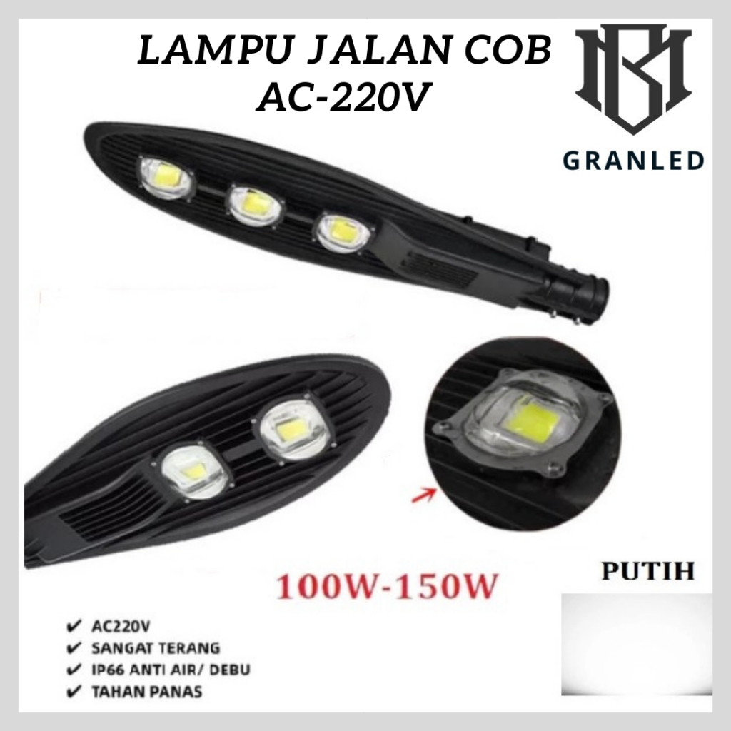 Jual LAMPU JALAN PJU COBRA LED 100W / 150W / LAMPU OUTDOOR - 220V ...