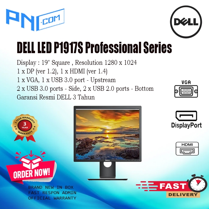 Jual Dell Monitor P1917S LED 19" Inch 3YR | Shopee Indonesia