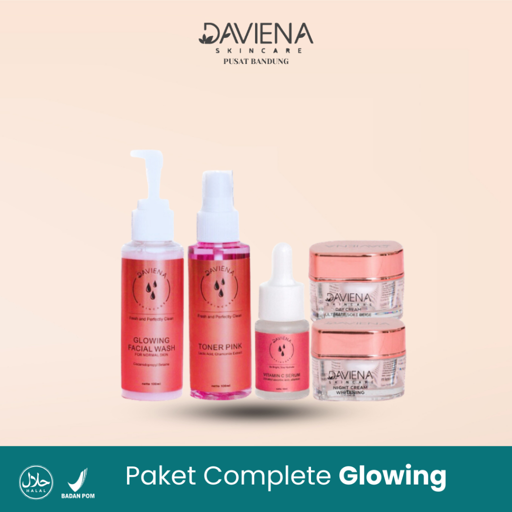 Jual Paket Daviena Skincare Glowing Series Daviena Kulit Wajah Normal ...
