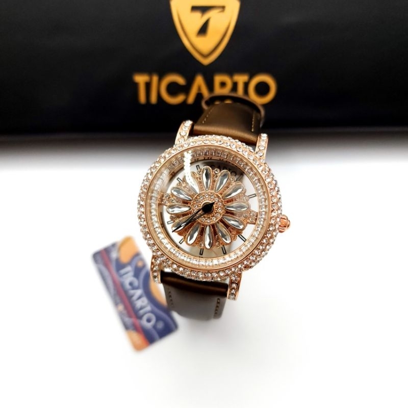 Jual Jam tangan wanita Original Fashion Ticarto 2869 Analog kulit jam ...