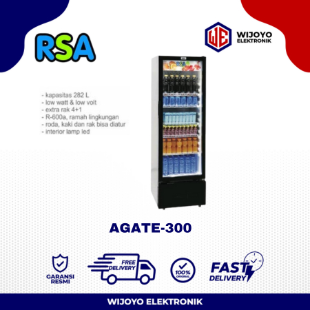 Jual (KHUSUS LUAR KOTA) Showcase Cooler RSA GEA AGATE-300R 5 Rak AGATE ...