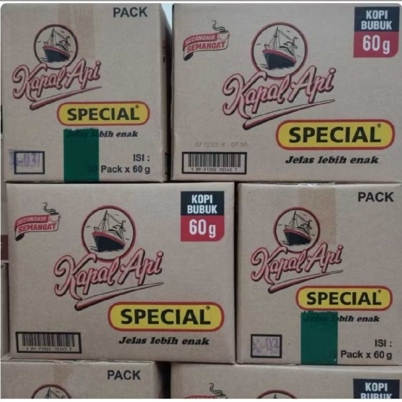 Jual Kapal Api Special Kemasan Sachet @60gr 1Dus isi 50 Sachet | Shopee ...