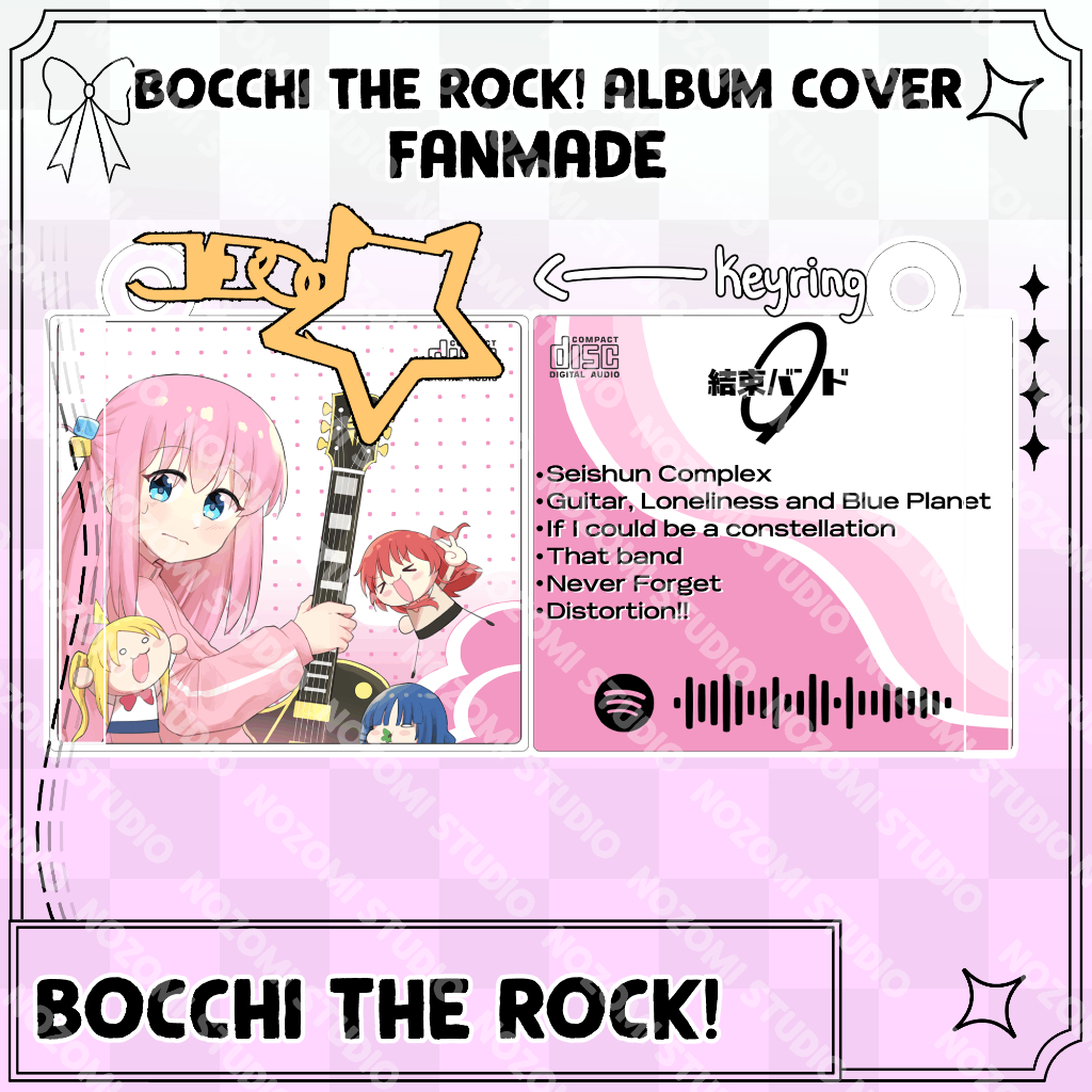 Jual CD KEYCHAINS BOCCHI THE ROCK! ALBUM COVER FANMADE | Shopee Indonesia
