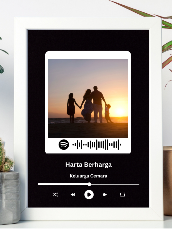 Jual Costum Frame Spotify - Bingkai Foto Aesthetic Kado Ulang Tahun ...