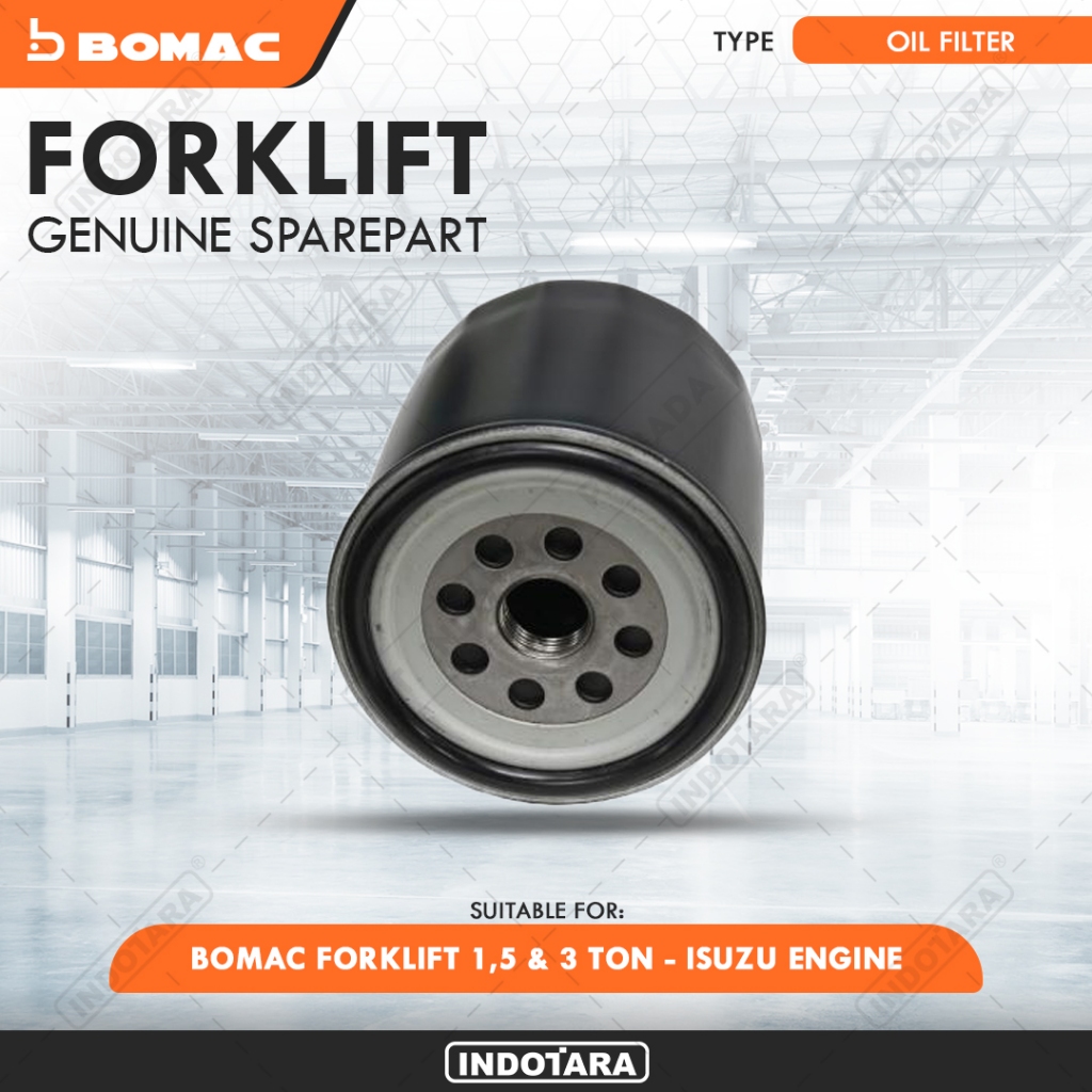 Jual Oil Filter For BOMAC Forklift 1.5 Ton and 3 Ton - Isuzu Engine ...