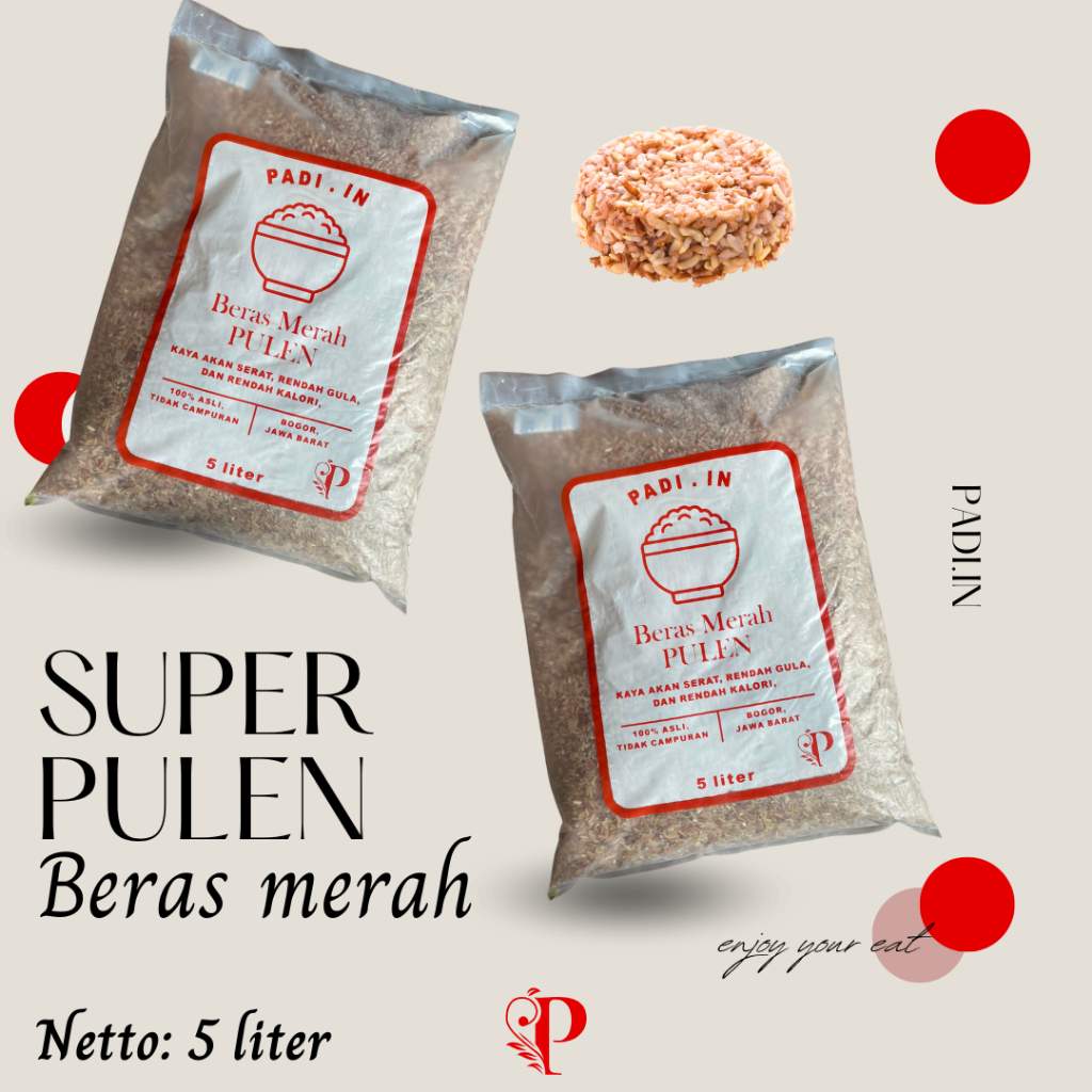 Jual Super Pulen Beras Merah 5 Liter Pandan Wangi (New Product ...