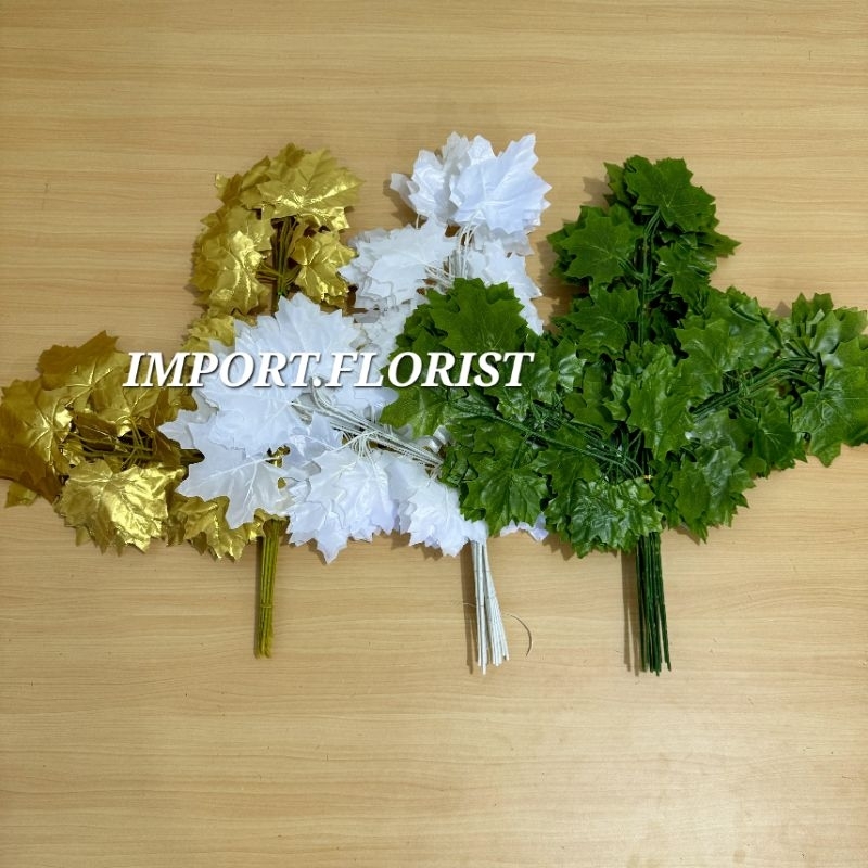 Jual Daun Anggur Premium Artificial (1 LUSIN) / Dekorasi Daun Sintetis ...
