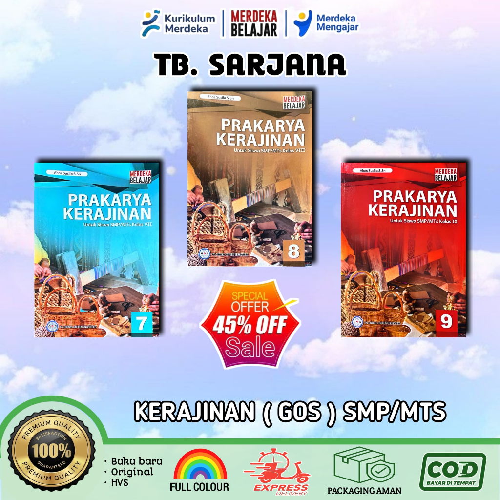 Jual Buku Siswa Pendamping PRAKARYA KERAJINAN Kelas 7,8,9 SMP Kurikulum Merdeka - Global Offset ...