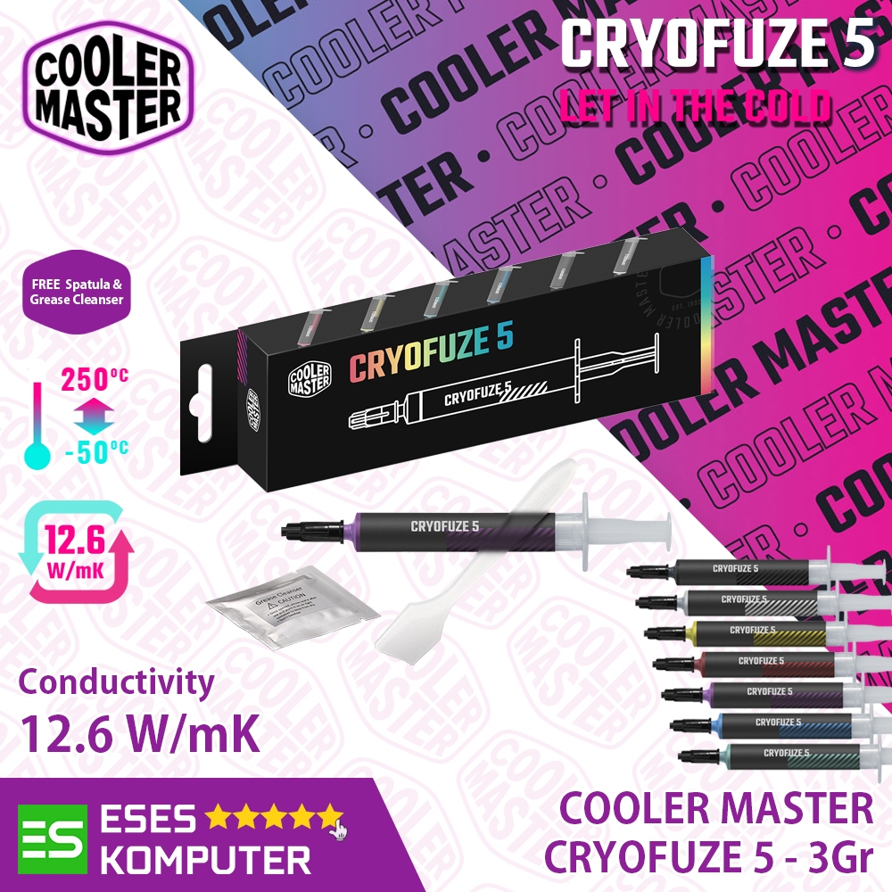 Jual Thermal Paste Cooler Master CRYOFUZE 5 3G (3 Gram) 12.6W/mK ...
