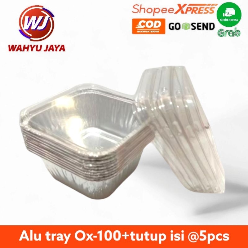 Jual alu tray best fresh Ox-100+tutup isi @5pcs | Shopee Indonesia