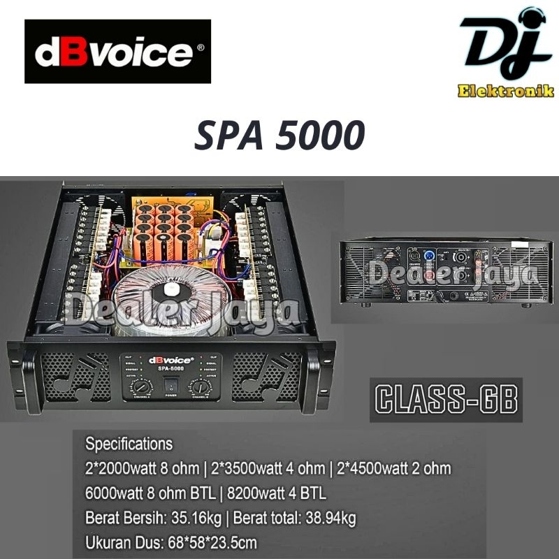 Jual Power Amplifier DB Voice SPA 5000 / SPA5000 - 2 channel (dBVoice) | Shopee Indonesia