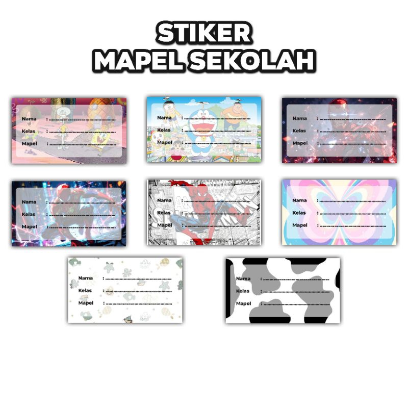 Jual Isi 16 Stiker Mapel | Label Buku Pelajaran Sekolah | Stiker Mata ...