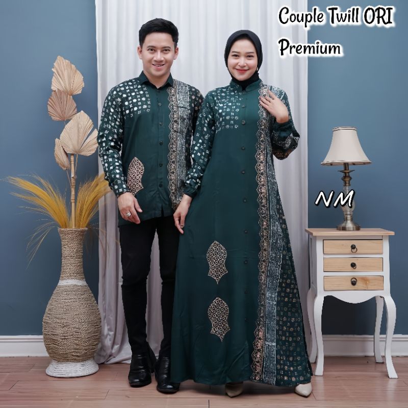 Jual TERBARU COUPLE GAMIS TWIL SUPER ORI PREMIUM MOTIF TERLARIS SERAGAM ...