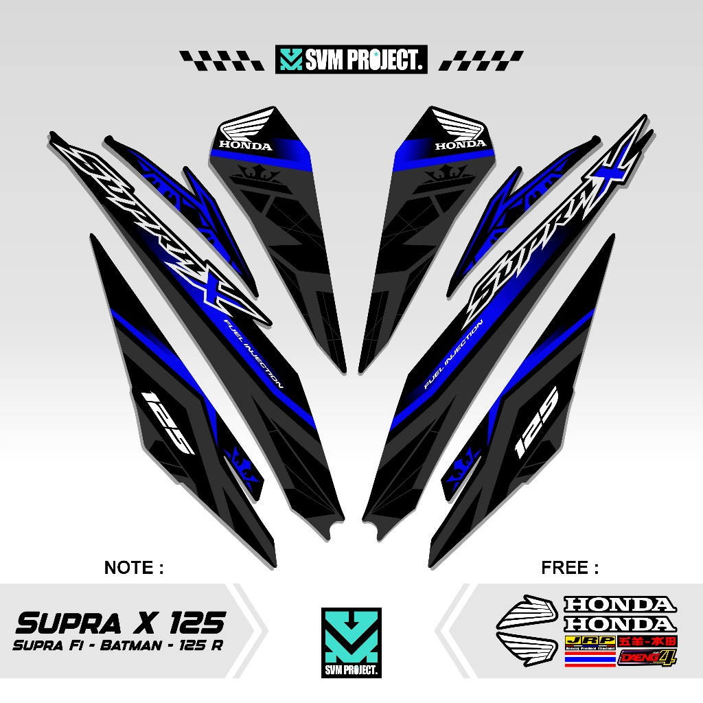 Jual STRIPING HONDA SUPRA X 125 Fi MOTIF X42 STIKER SUPRA X BATMAN ...