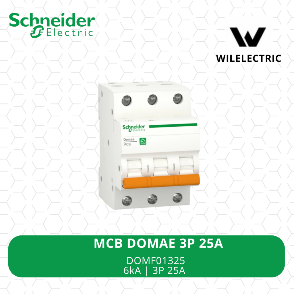 Jual MCB Schneider DOMAE 3 phase / 3P 25A / 25 A original | Shopee Indonesia