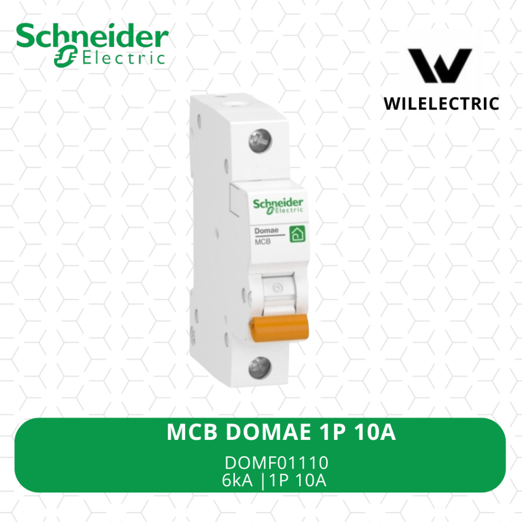 Jual MCB Schneider DOMAE 1 phase / 1P 10A / 10 A 6 kA Miniature Circuit Breaker Merlin Gerin ...