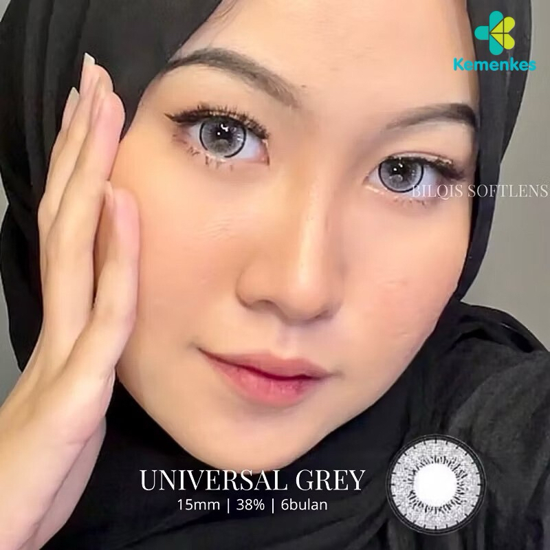 Jual Gel Universal Softlens VIRAL Univ Grey Unisal Grey Normal Minus ...