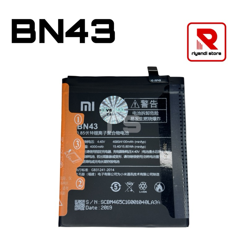 Jual Baterai Battery Batre xiaom Redmi Note 4x BN43 | Shopee Indonesia
