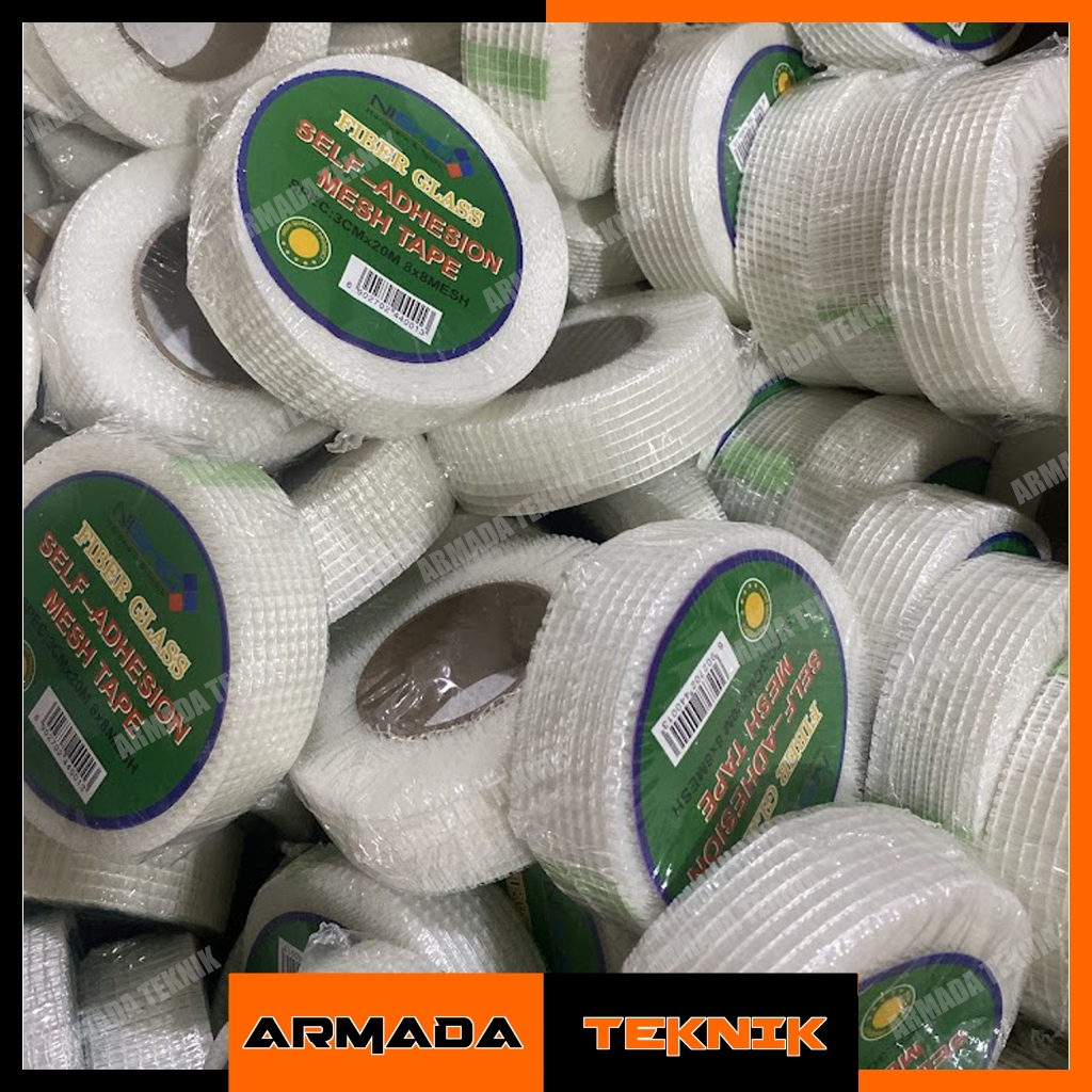 Jual Fiber Tape 3 cm x 20 Meter - Grc Gypsum Fiber Glass Joint Tape ...