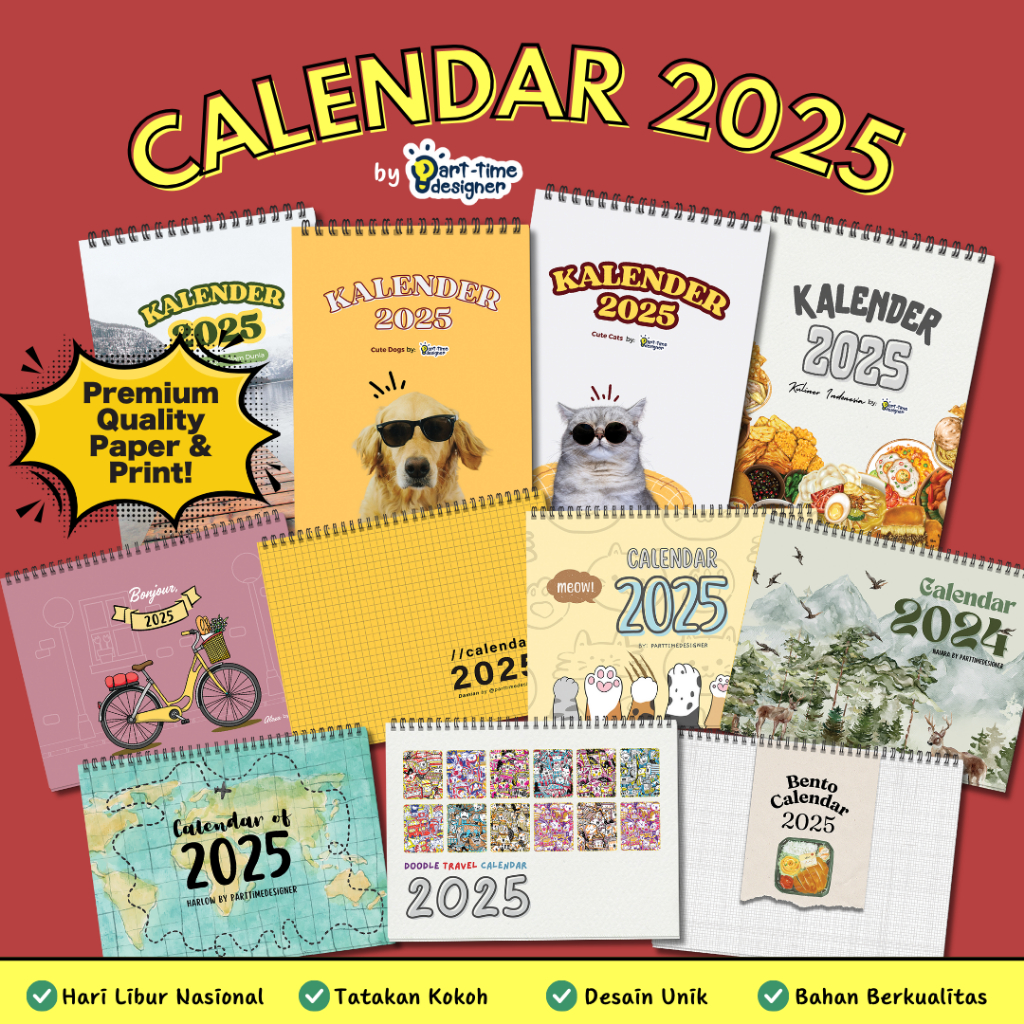 Jual Kalender Meja 2025 Estetik Planner Calendar Semua Desain | Shopee ...