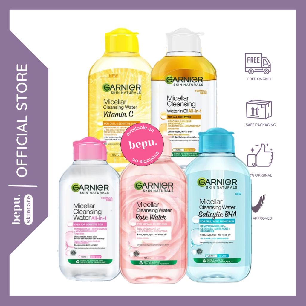 Jual Bepuskincare - Garnier Micellar Cleansing Water Pink| Garnier ...