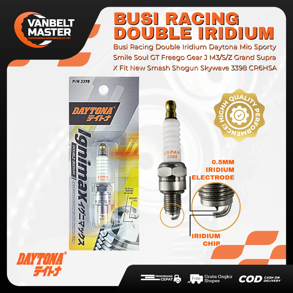 Jual Daytona Busi Racing Iridium Mio Sporty Smile Grand Supra X Lama ...