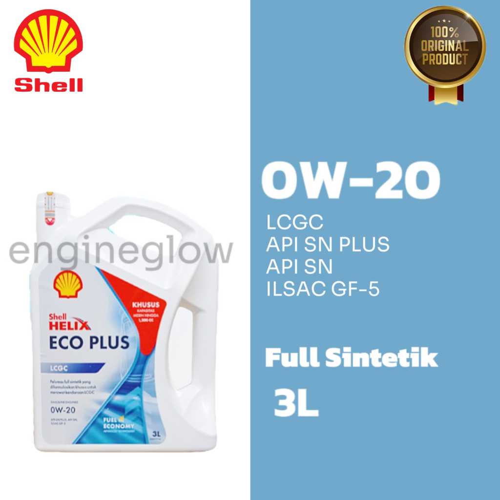 Jual SHELL HELIX ECO PLUS 0W-20 3L | Shopee Indonesia