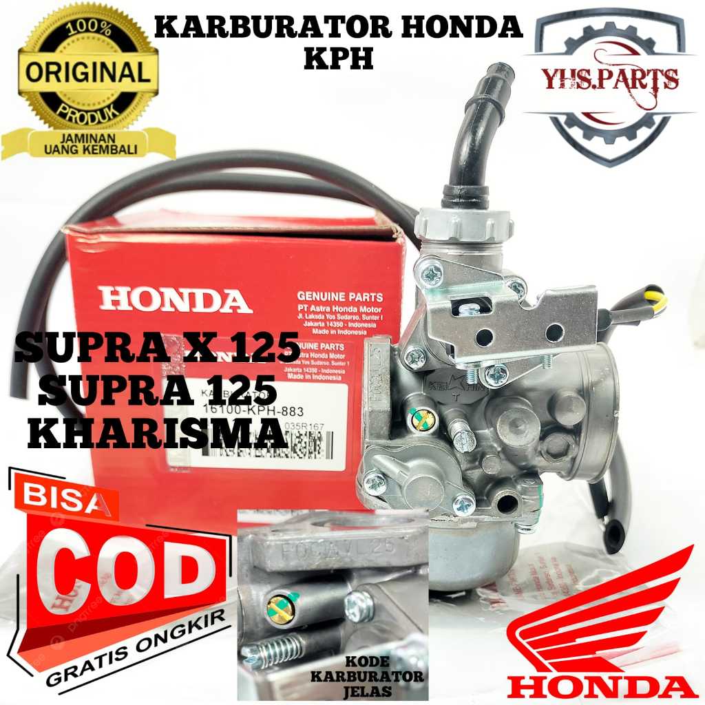 Jual ASLI ORIGINAL KARBURATOR HONDA AHM KPH KHARISMA SUPRA X 125 BATMAN ...
