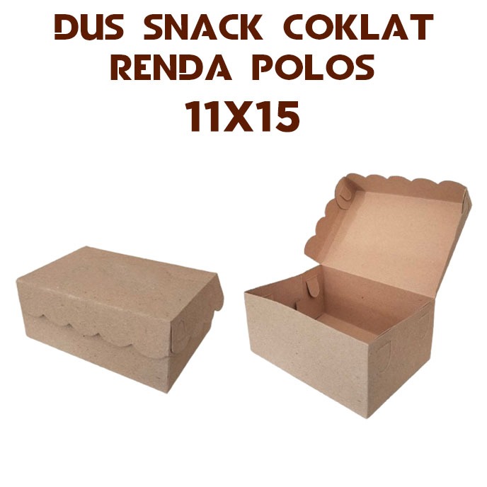 Jual Dus Snack Coklat Renda Polos 11x15 - Isi 50 Pcs | Shopee Indonesia