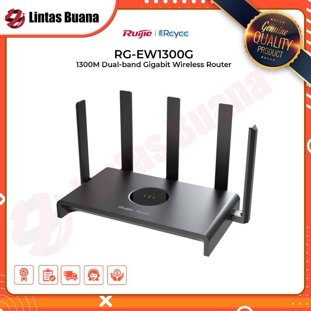 Jual Ruijie RG-EW1300G 1300M Dual-band Gigabit Wireless Router RG ...