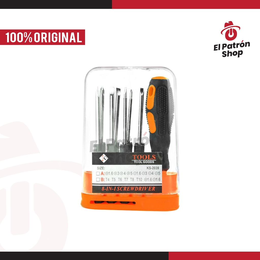 Jual Screwdriver Set 8 in 1 Obeng Set Tools Set Phillips dan Slotted ...