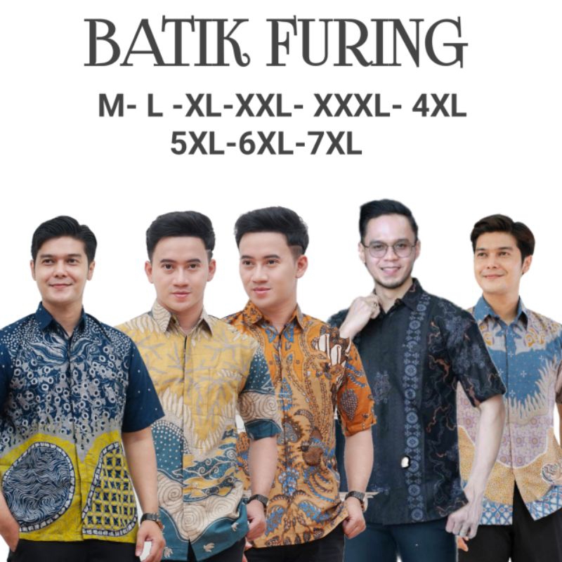 Jual batik Furing jumbo pria big size pakai furing atasan batik terbaru ...