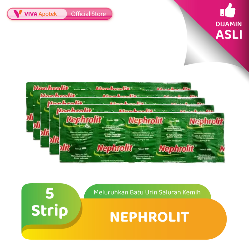 Jual Nephrolit untuk Meluruhkan Batu Urin Saluran Kemih (Pack - 5 Strip ...
